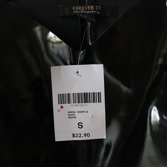 Forever 21 | Dresses | Forever2 Black Vinyl Dress | Poshmark